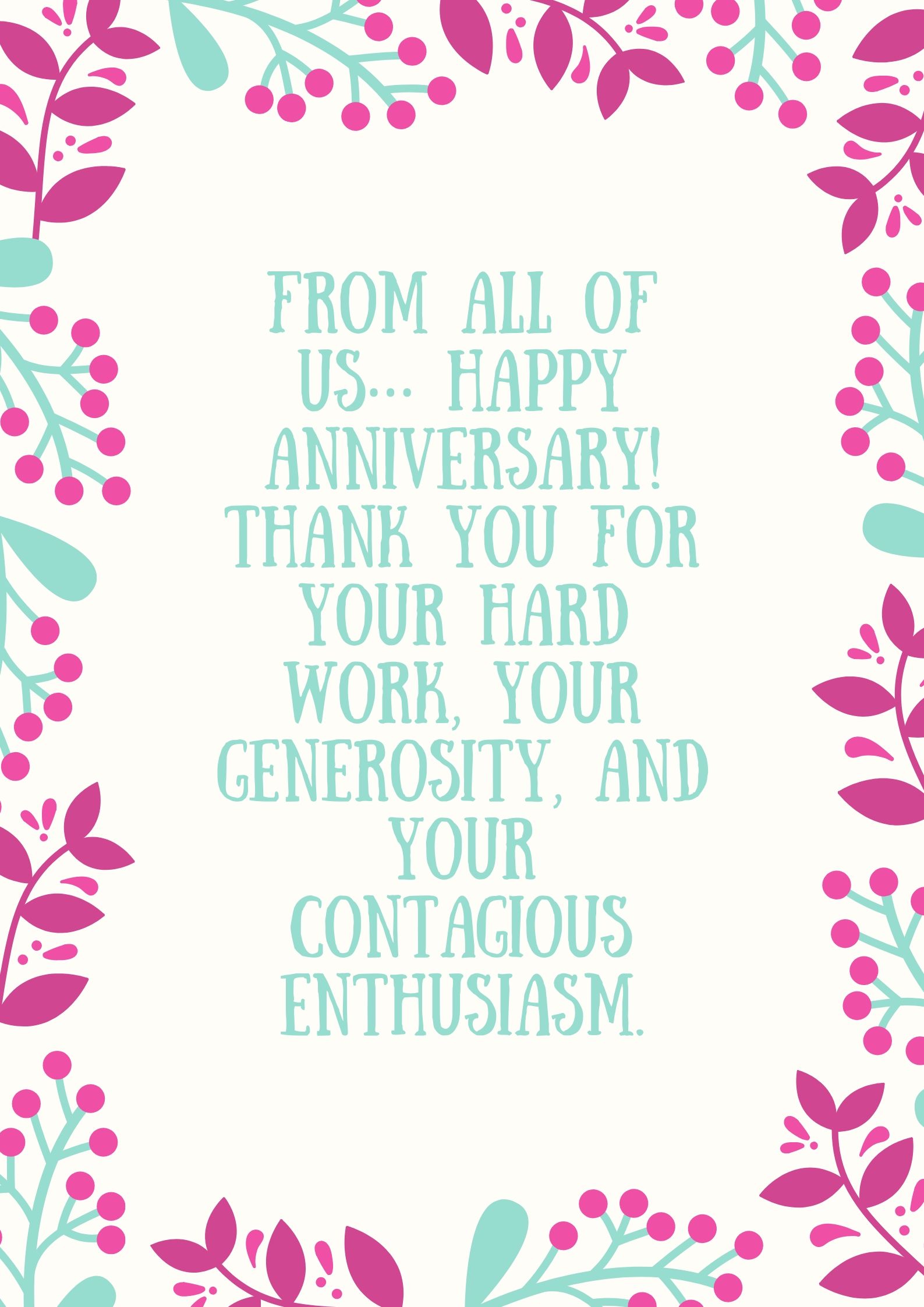 Work Anniversary Messages